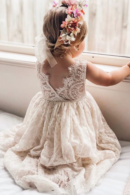 Must Have 2019: 24 Lace Flower Girl Dresses Wedding Dresses Guide