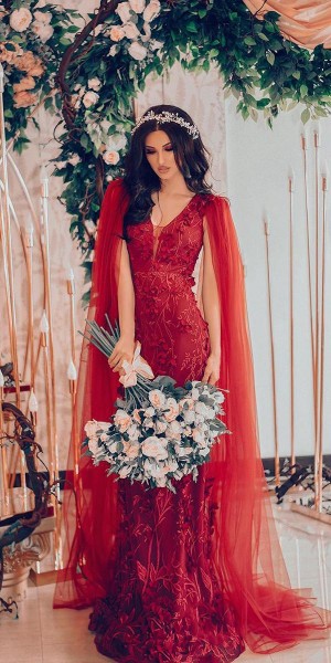 Red Wedding Dresses: 18 Lovely Options For Brides
