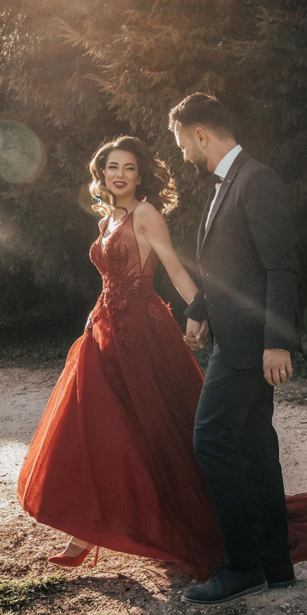 12 Amazing Blood Red Wedding Dresses | Wedding Dresses Guide